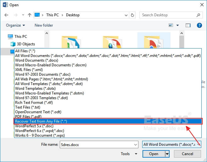 Comment Corriger Un Contenu Illisible Dans Word Windows Android EaseUS