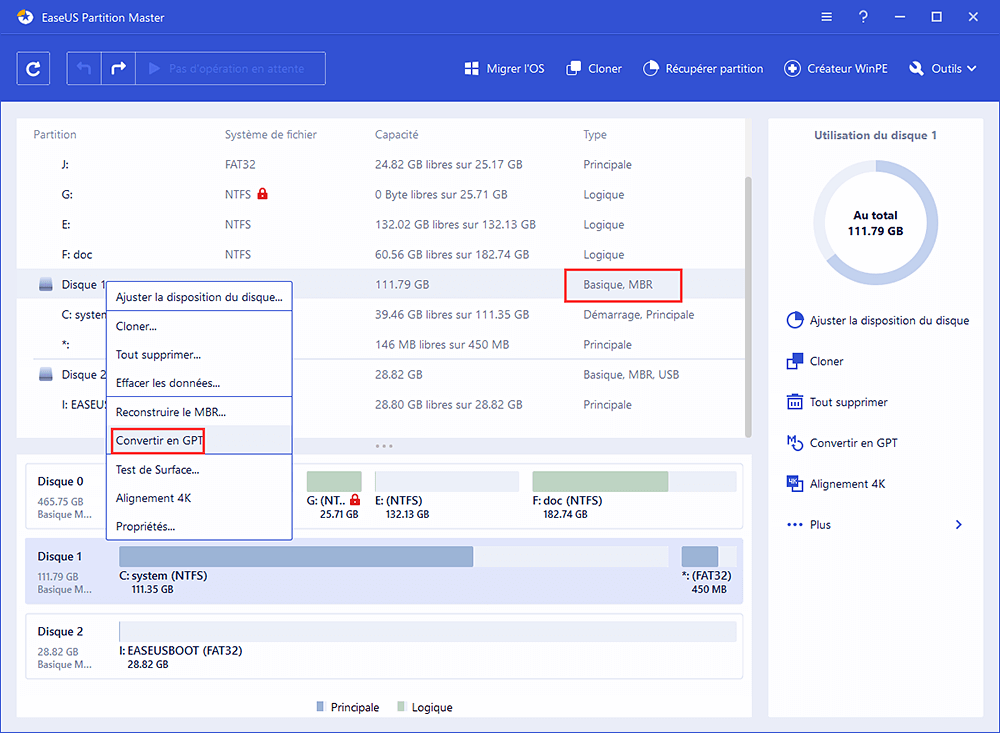 [2021] 3 Façons de convertir disque MBR en disque GPT sans perdre les ...